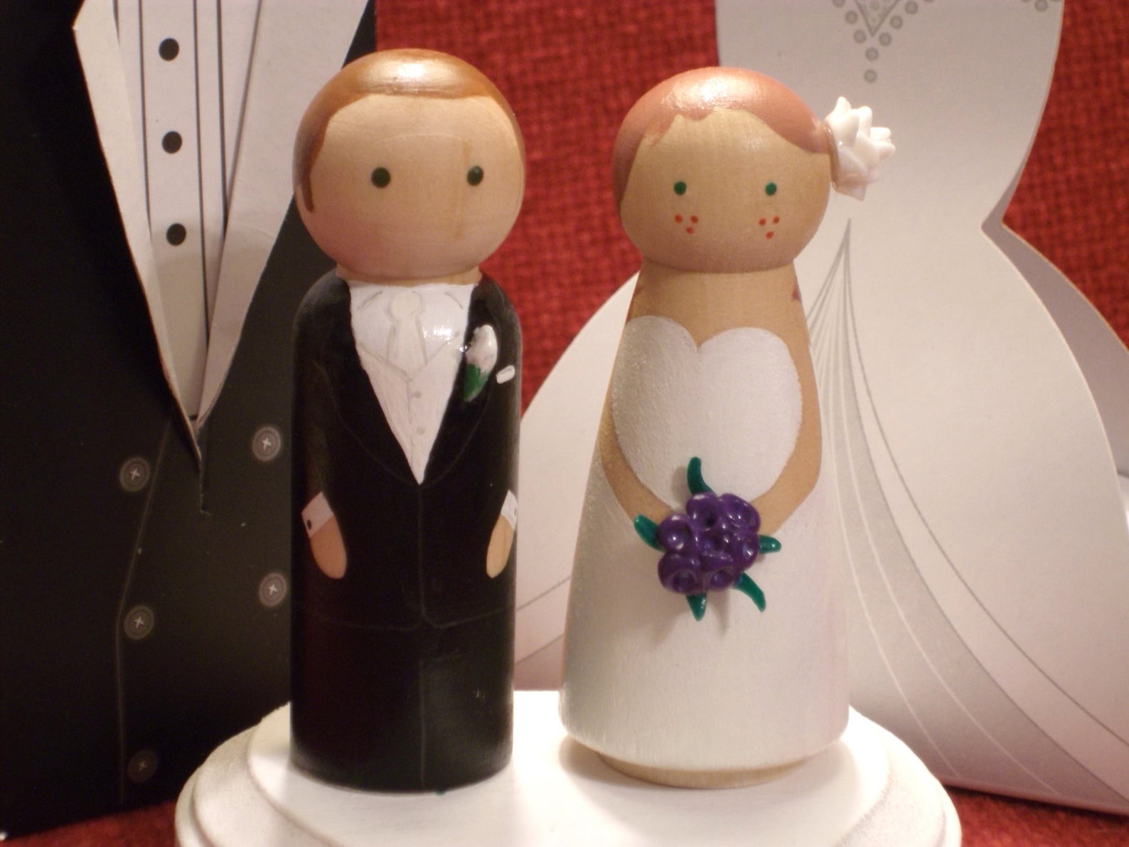 Personalized Wood Doll Topper wedding Cake Topper Custom - Etsy
