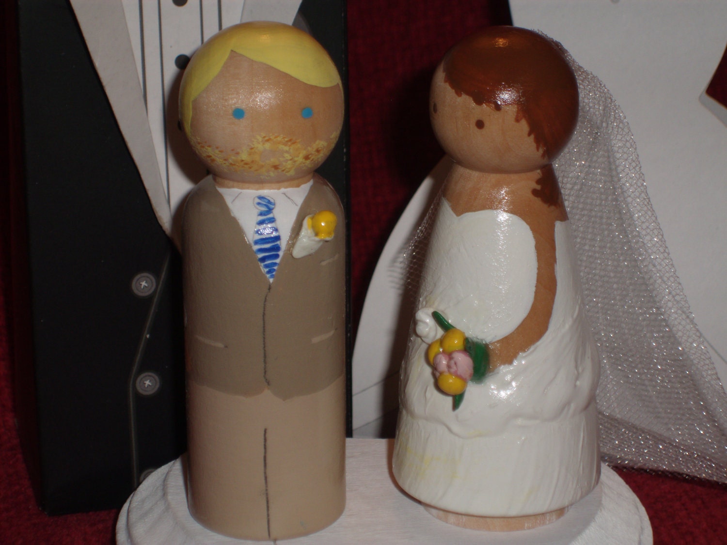 Personalized Wood Doll Topper wedding Cake Topper Custom | Etsy