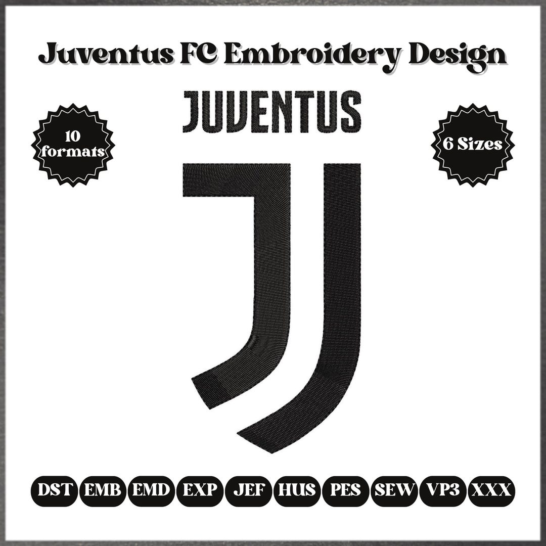 Juventus Logo Embroidery Design: Soccer Club Badge (instant Download ...