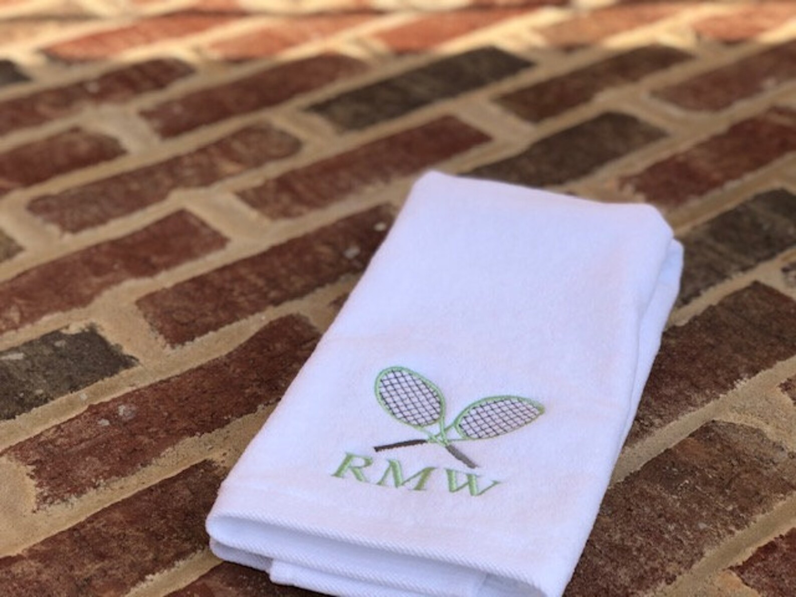 Monogrammed Tennis Towel Personalized Tennis Towel | Etsy