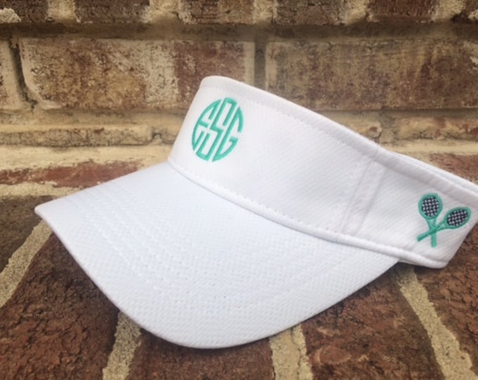 Monogrammed Tennis Visor, Personalized Tennis Visor, Mesh Sports Visor ...