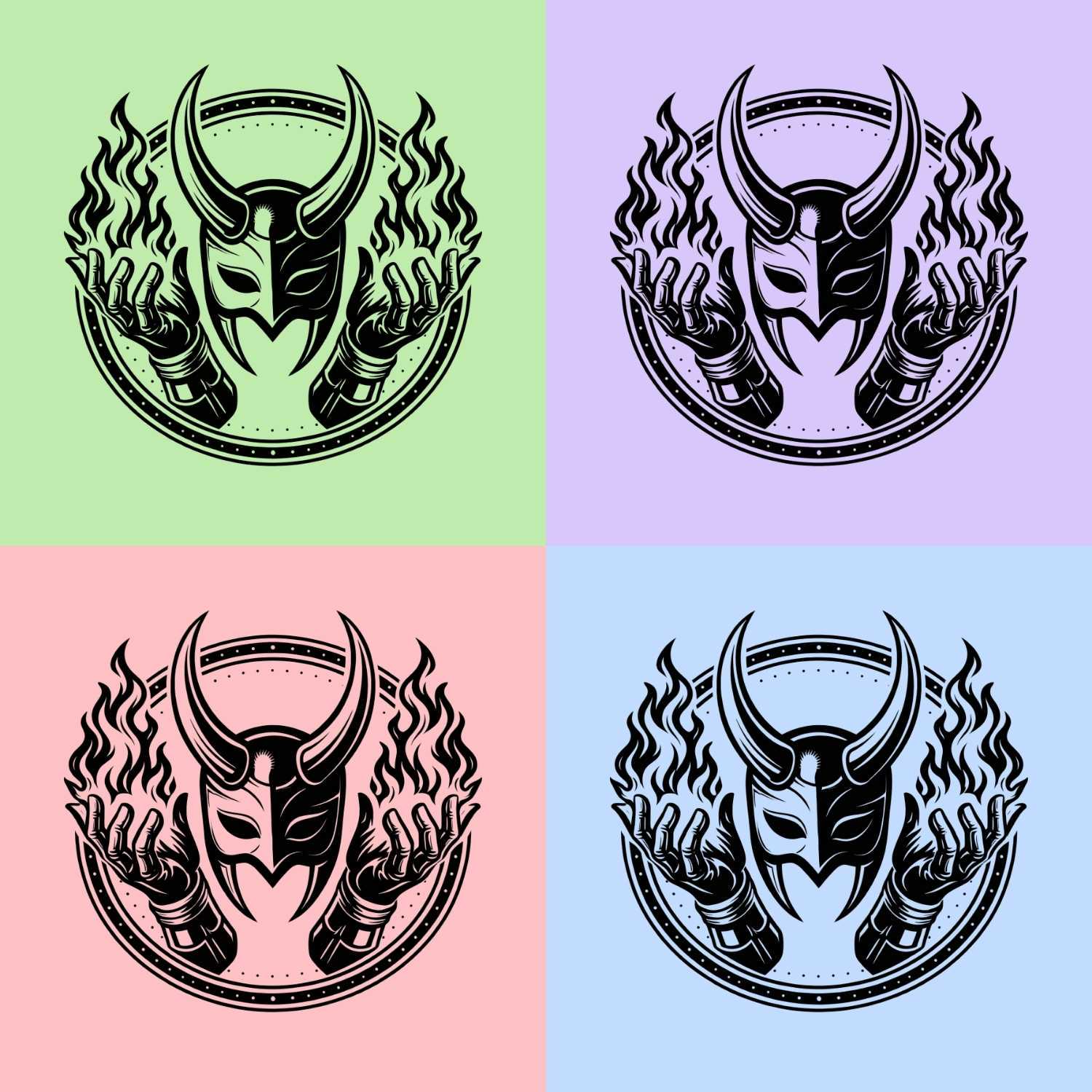 Loki God of Mischief Emblem PNG, Norse Mythology Mask Logo, Fire ...