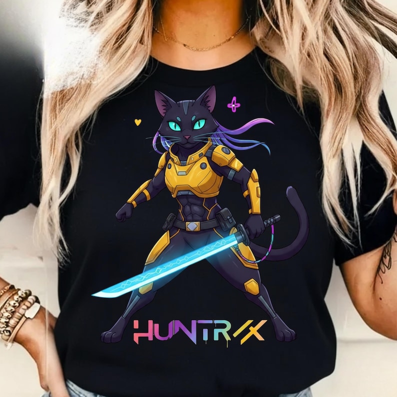 K-pop Demon Hunters Cat Svg Huntrix. Demon Cat Png, Layered, and Black ...