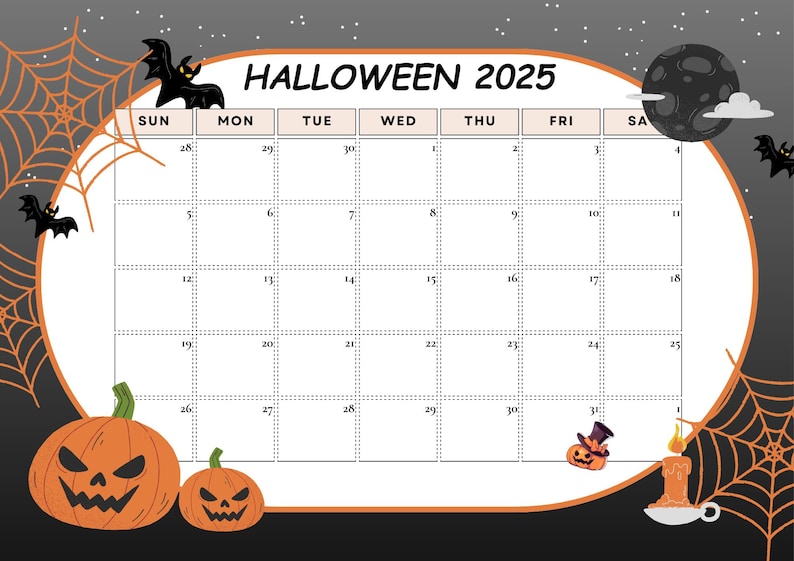 Spooky Season Planner 2025 | October Calendar for Witches & Ghouls ...