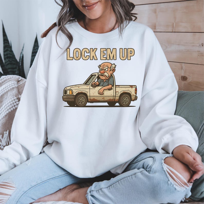 Lock Em UP Angry Grandpa Vintage Pickup Digital Download PNG - Etsy