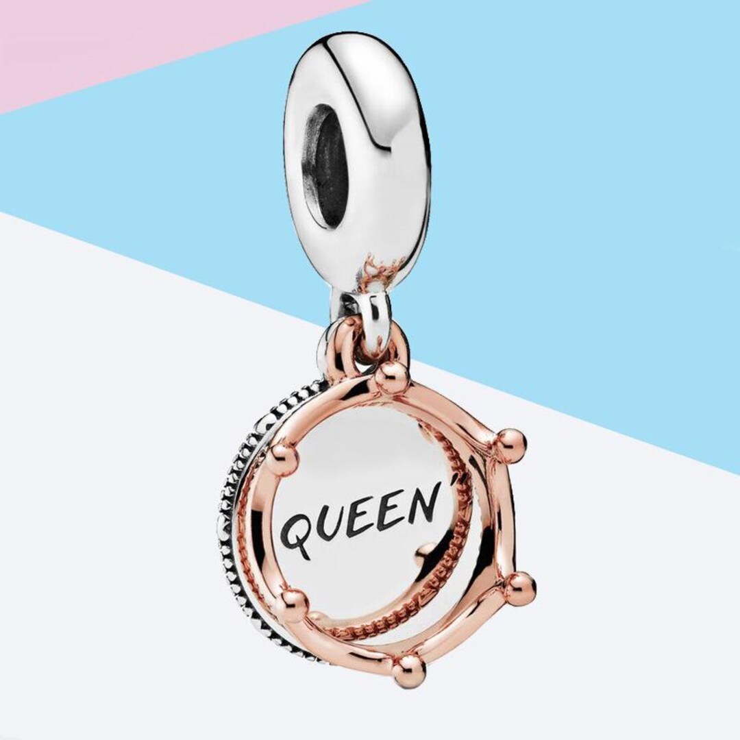 Silver Rose Gold Pandora Queen & Regal Crown Pendant Charm - Etsy
