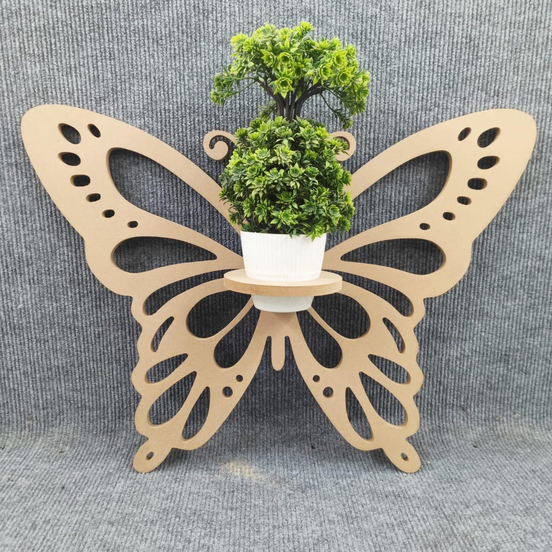 Solid MDF Wood Butterfly Wall Art Handcrafted Wood Carving, Elegant ...