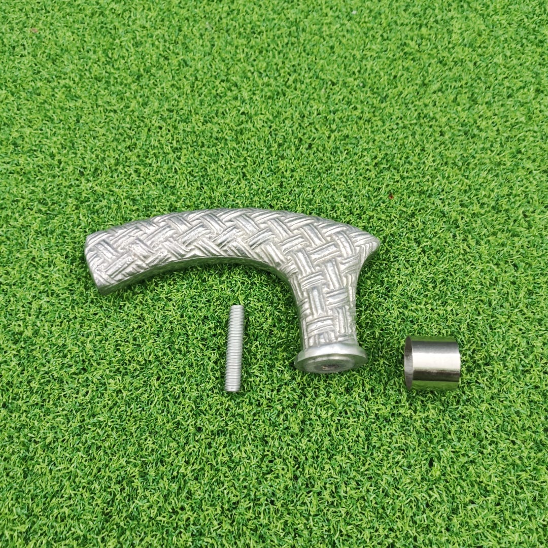 Solid Brass Textured Walking Cane Handle | Vintage Cane Grip ...