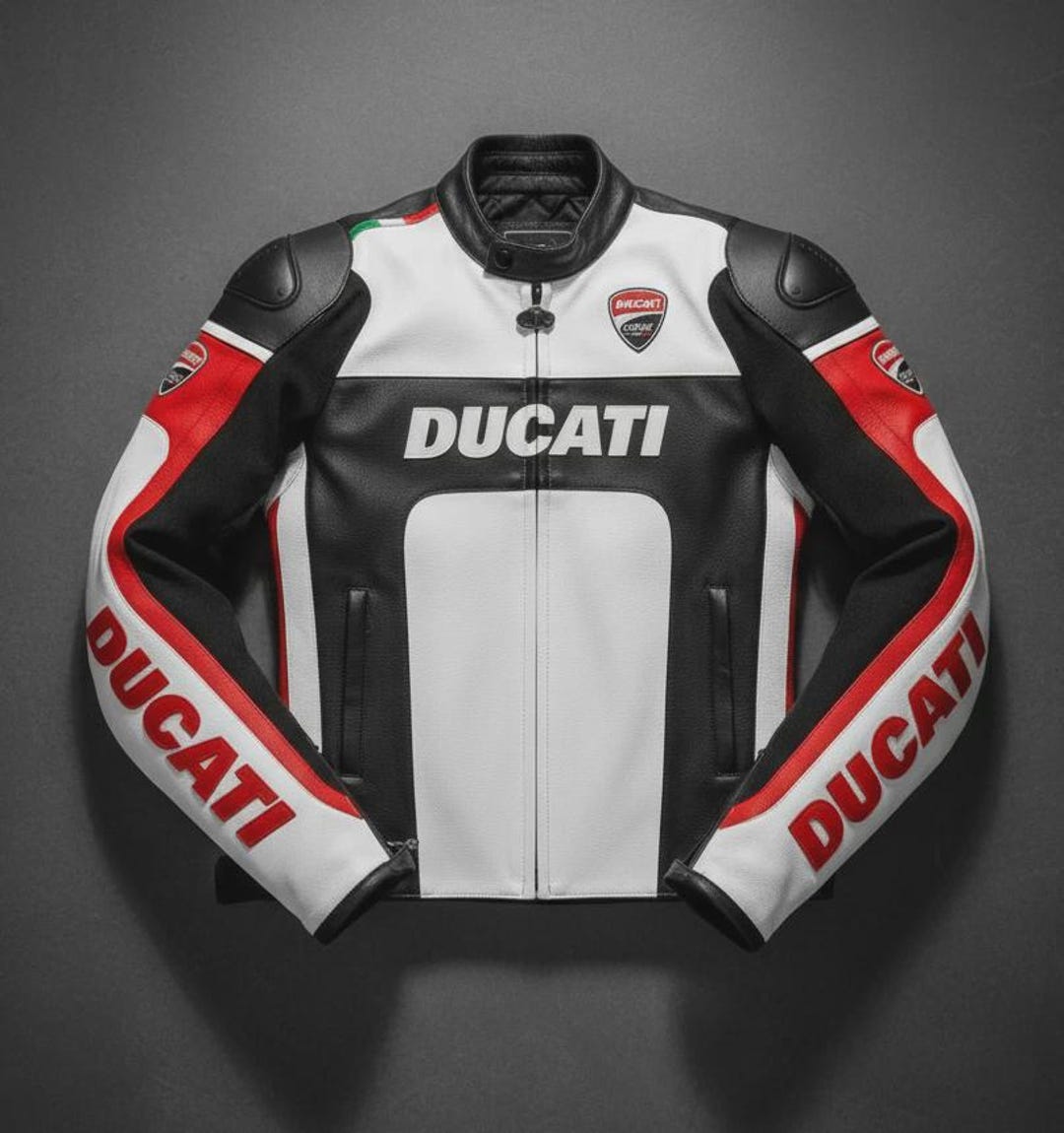 Ducati Motorcycle Leather Riding Jacket | Full Protection Motorbike ...