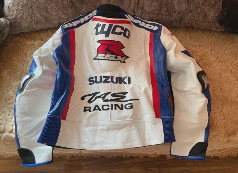 SUZUKI Tyco Motorbike/motorcycle Leather Jacket Racing Biker Leather ...