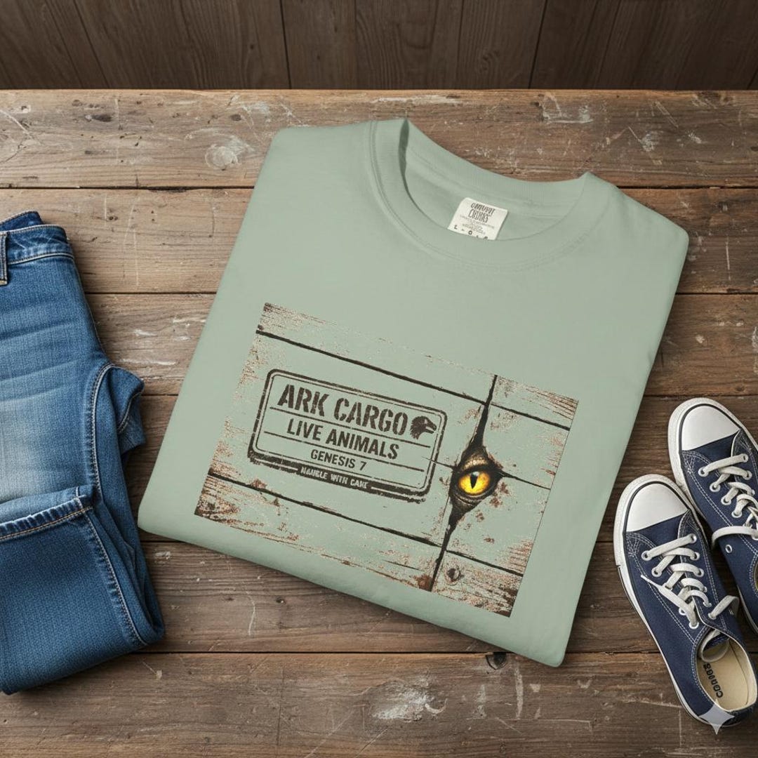 Ark Cargo Dinosaur Shirt, Genesis 7 Noahs Ark Tee, Creationist ...