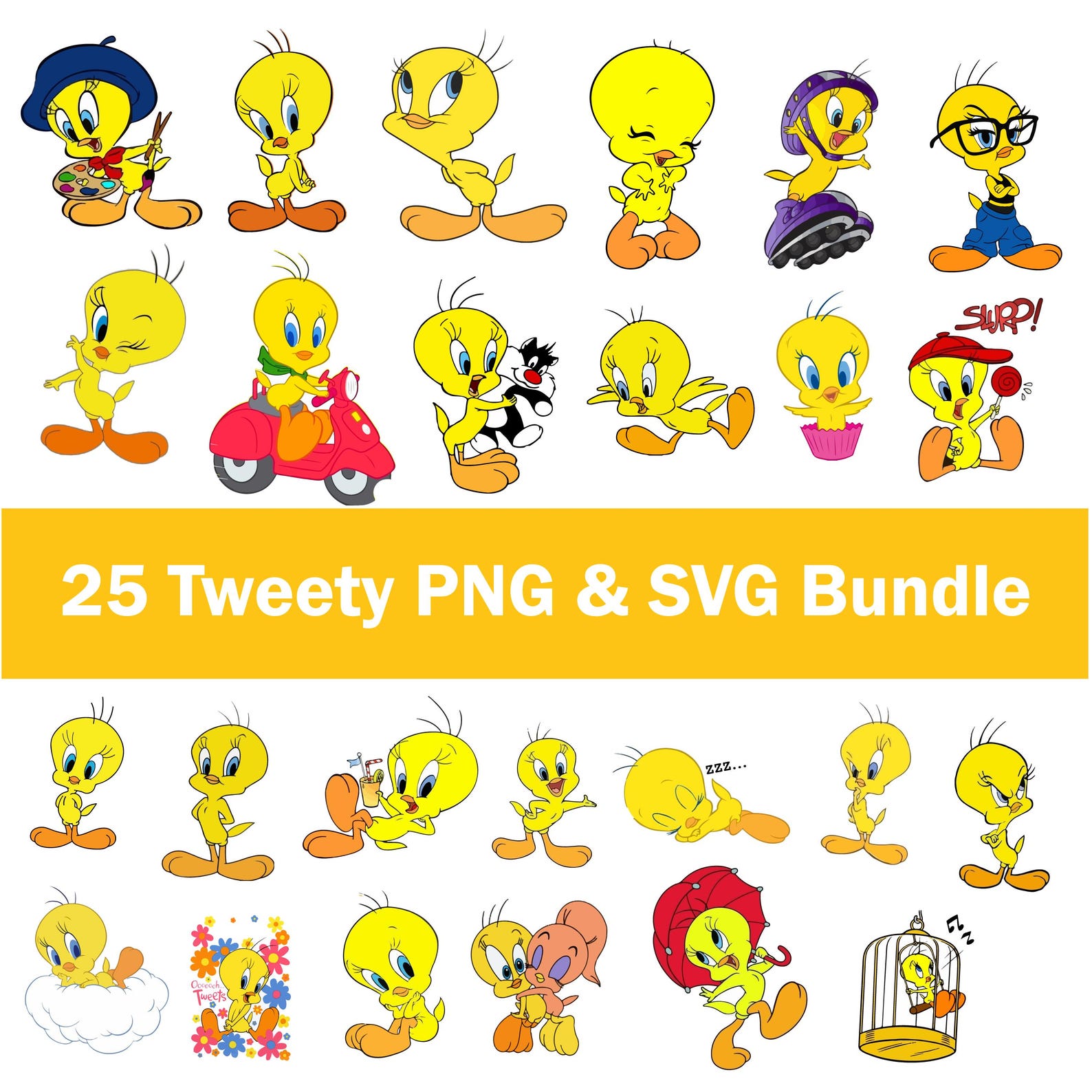 Tweety Bird Svg (digital Download) - Etsy