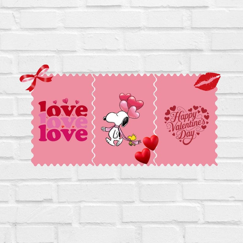 Snoop Valentine Love PNG, Peanuts Friends Holding Love Letters With ...