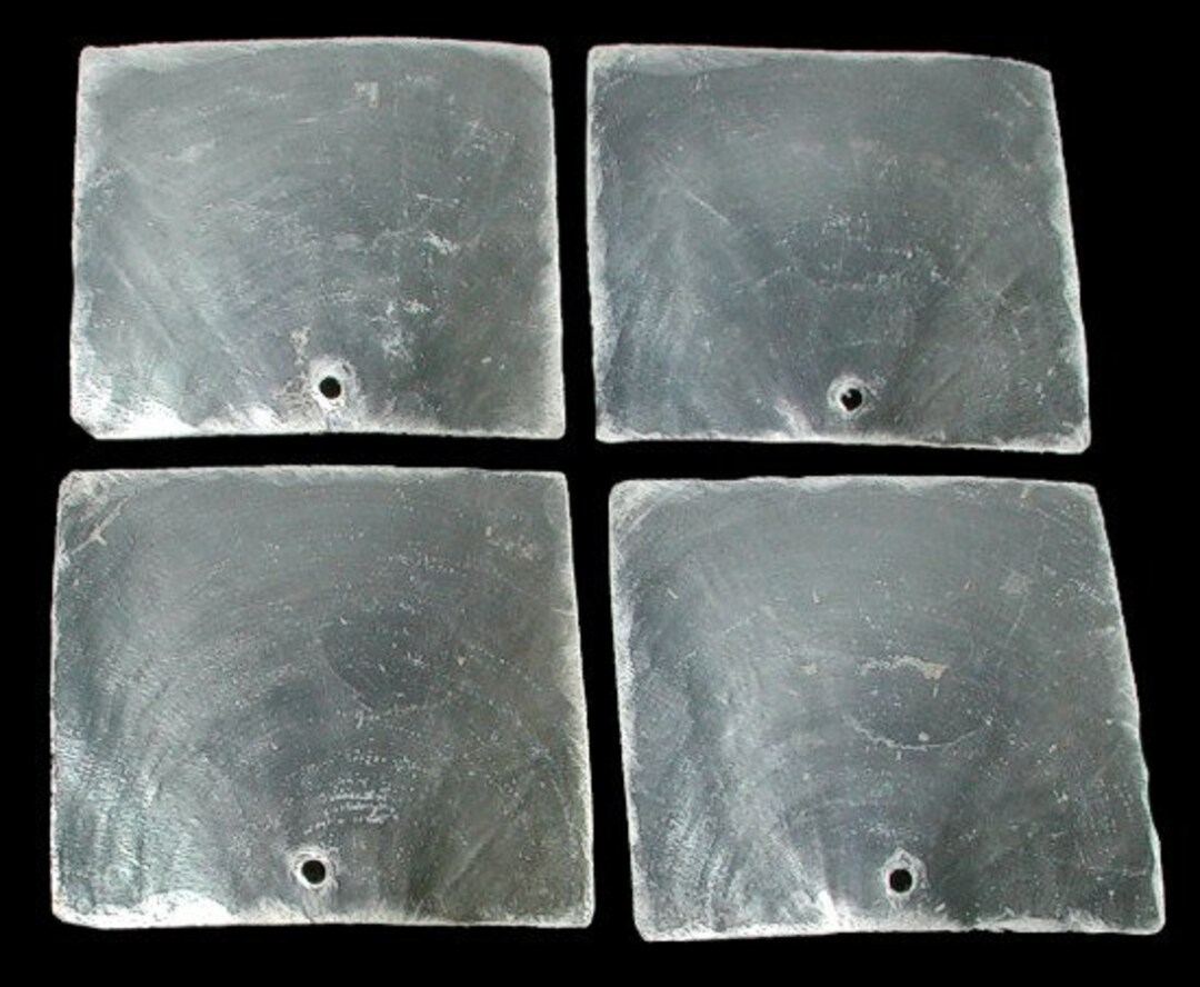 SQUARE Capiz 2 Holes Drilled AT TOP and at Bottom 1 to 100 Pcs Flat ...