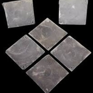 SQUARE Capiz 2 Holes Drilled IN CORNER 1 to 100 Pcs Flat Shells Natural ...
