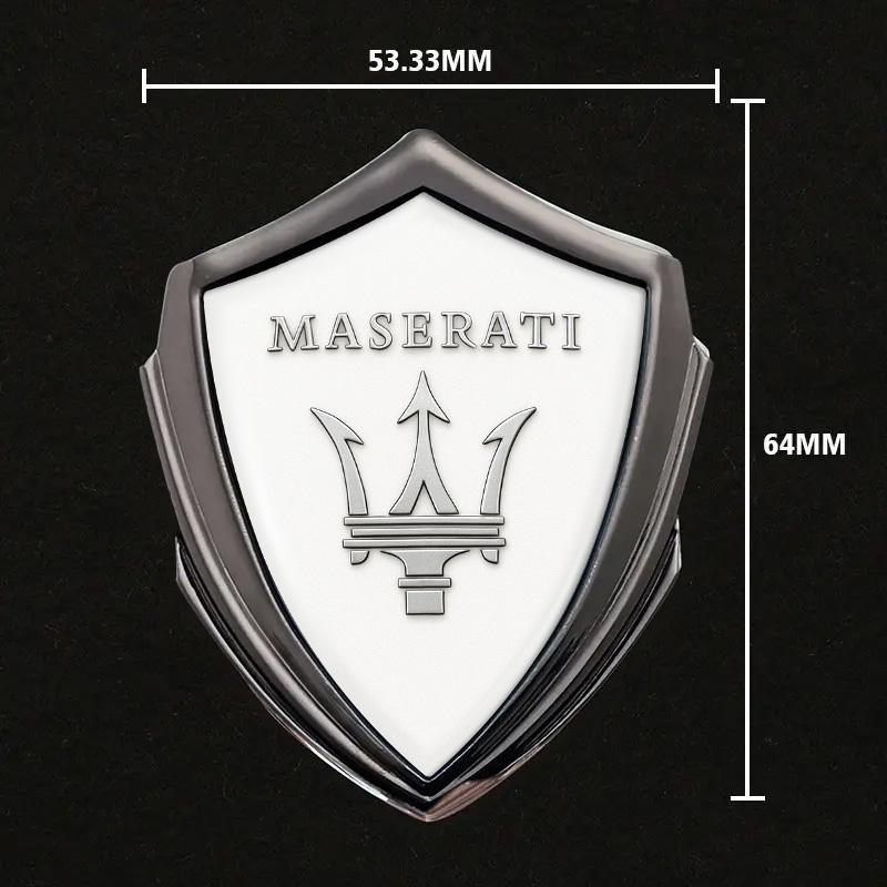 Maserati 3D Metal Shield Emblem Logo Domed Glossy Epoxy Resin Car Badge ...