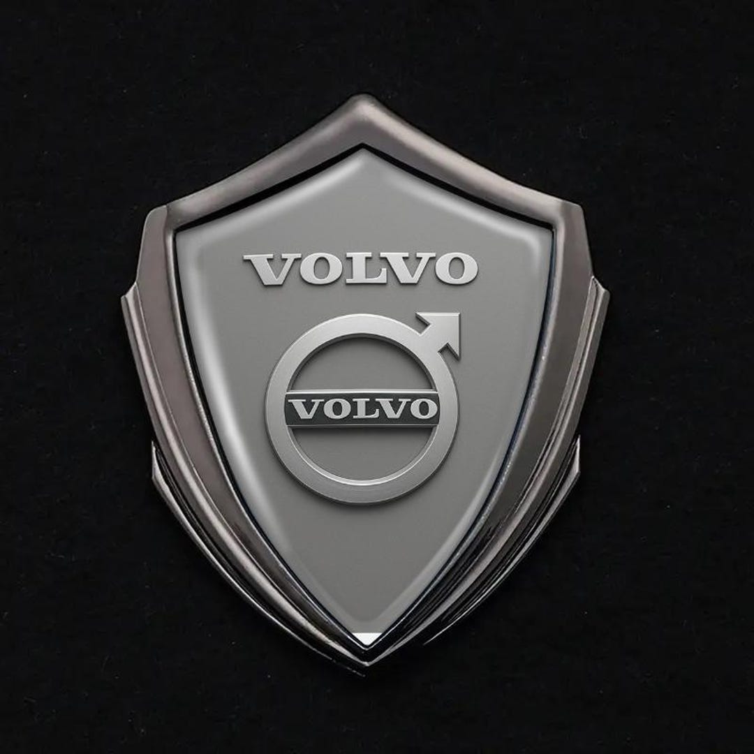 Volvo 3D Metal Shield Emblem Logo Domed Glossy Epoxy Resin Car Badge ...