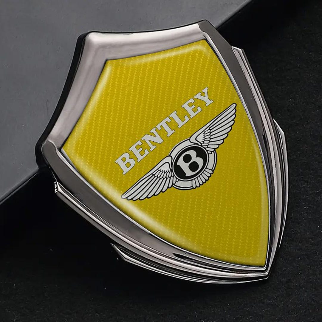 Bentley 3D Metal Shield Emblem Logo Domed Glossy Epoxy Resin Car Badge ...