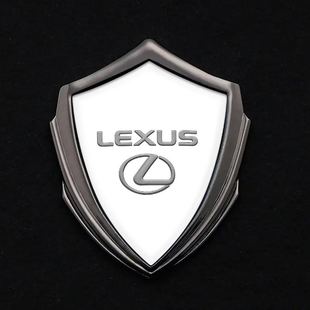 Lexus 3D Metal Shield Emblem Logo Domed Glossy Epoxy Resin Car Badge ...
