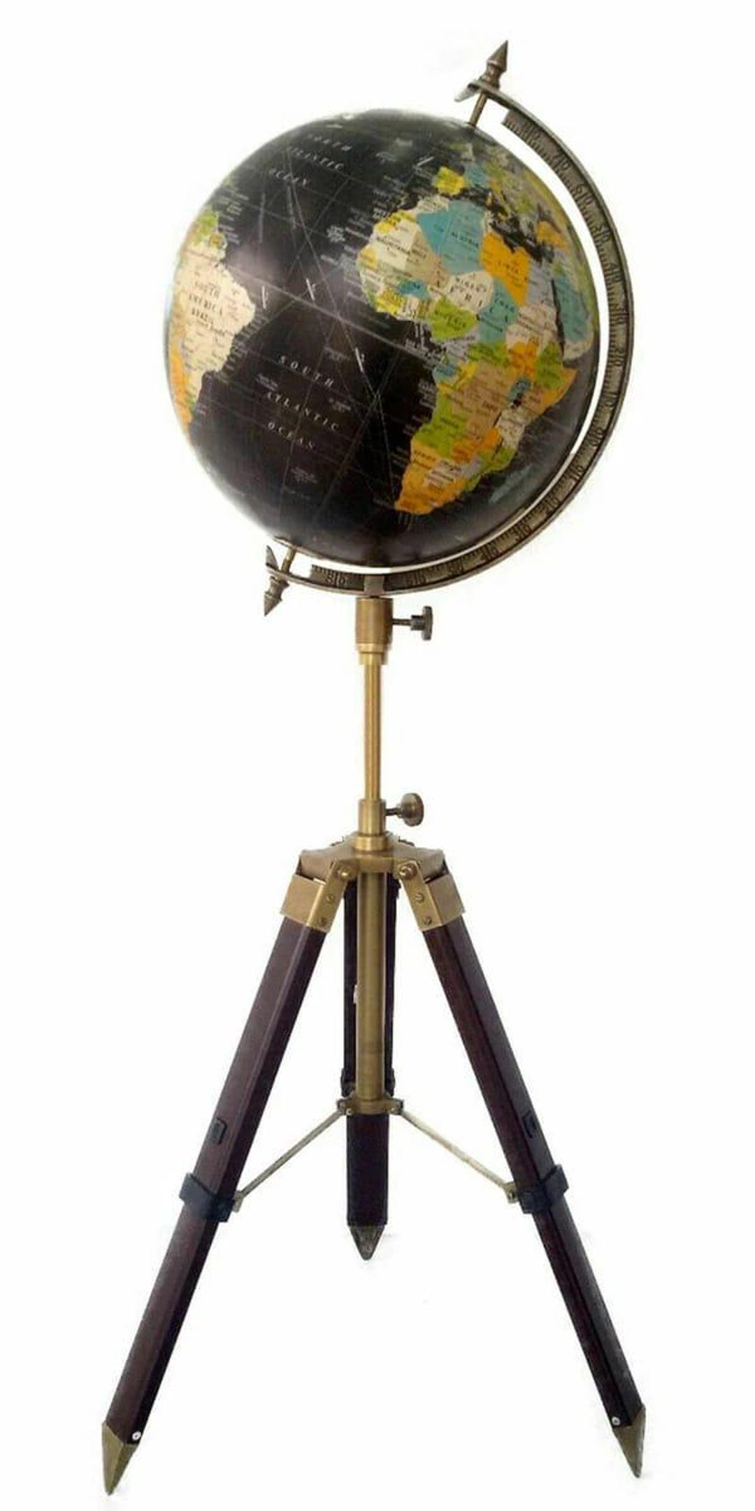 Vintage Style Floor Stand Globe | Decorative World Globe on Pedestal ...