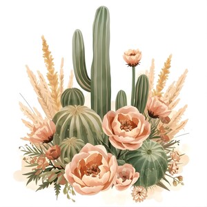 Watercolor Cactus Clipart – Boho Desert Flowers (digital Download) - Etsy