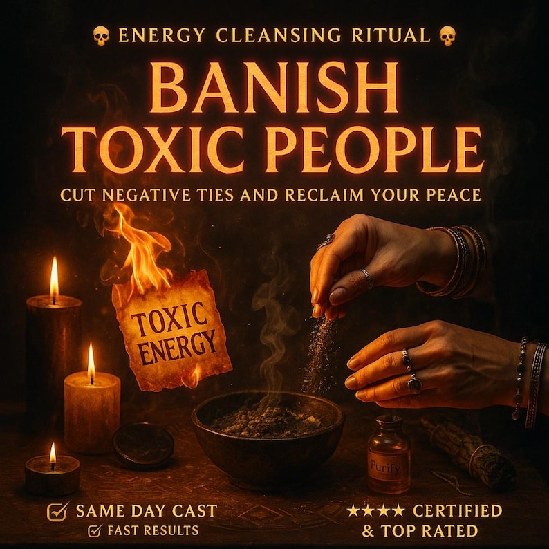 BANISH TOXIC PEOPLE Spell, Protection Spell, Energy Cleanse, Aura ...