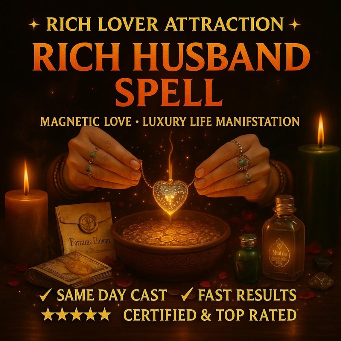 RICH HUSBAND SPELL, Love Spell, Money Attraction, Luxury Life, Soulmate ...