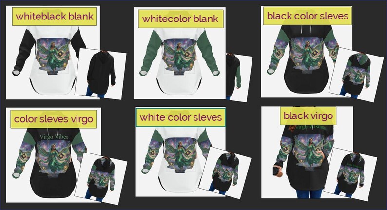 Custom Virgo Zodiac Hoodie | Diverse Angel Art Pullover | Personalized ...