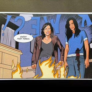 Sidney & Gale "scream 5" Movie Comic Adaption Comic Panel Print 11" X ...