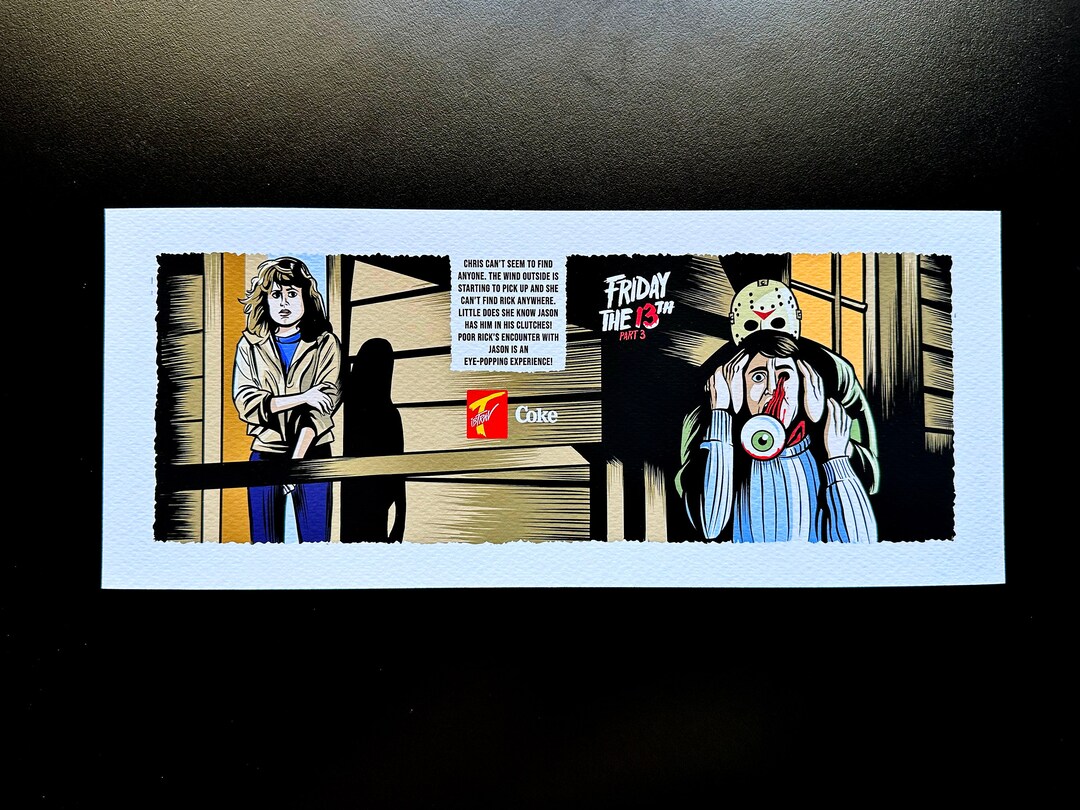 Friday III "head Squish" Collectible Glass #3 Art Print 5" X 12" - Etsy