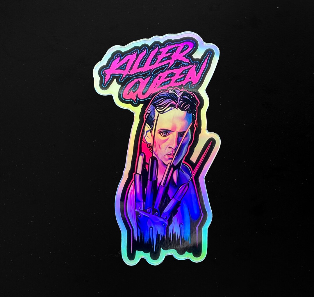 Killer Queen 3" Prism 80's Horrorgraphic Sticker - Etsy