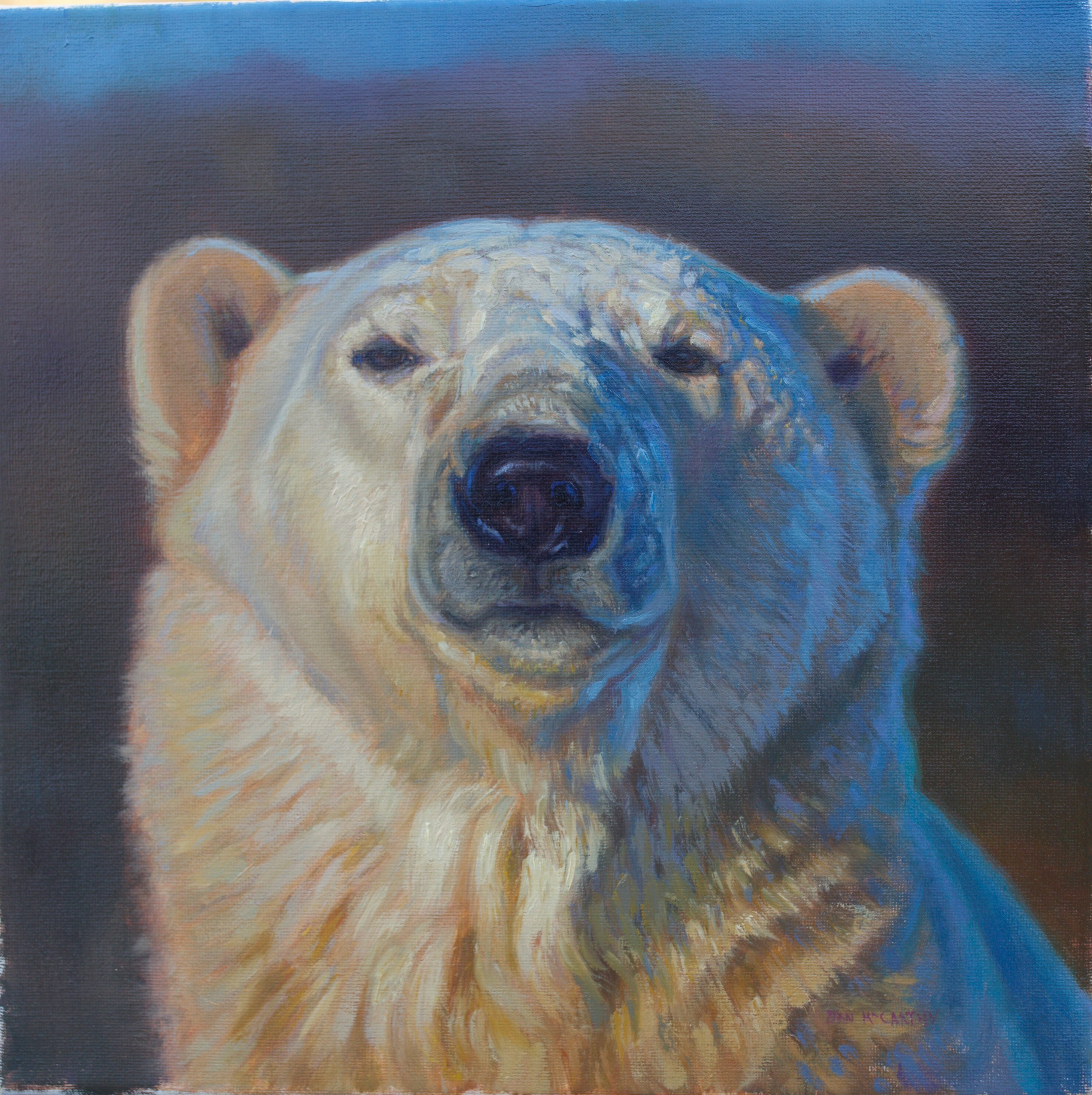 Polar Bear Portrait (original Oil on Canvas) - Etsy