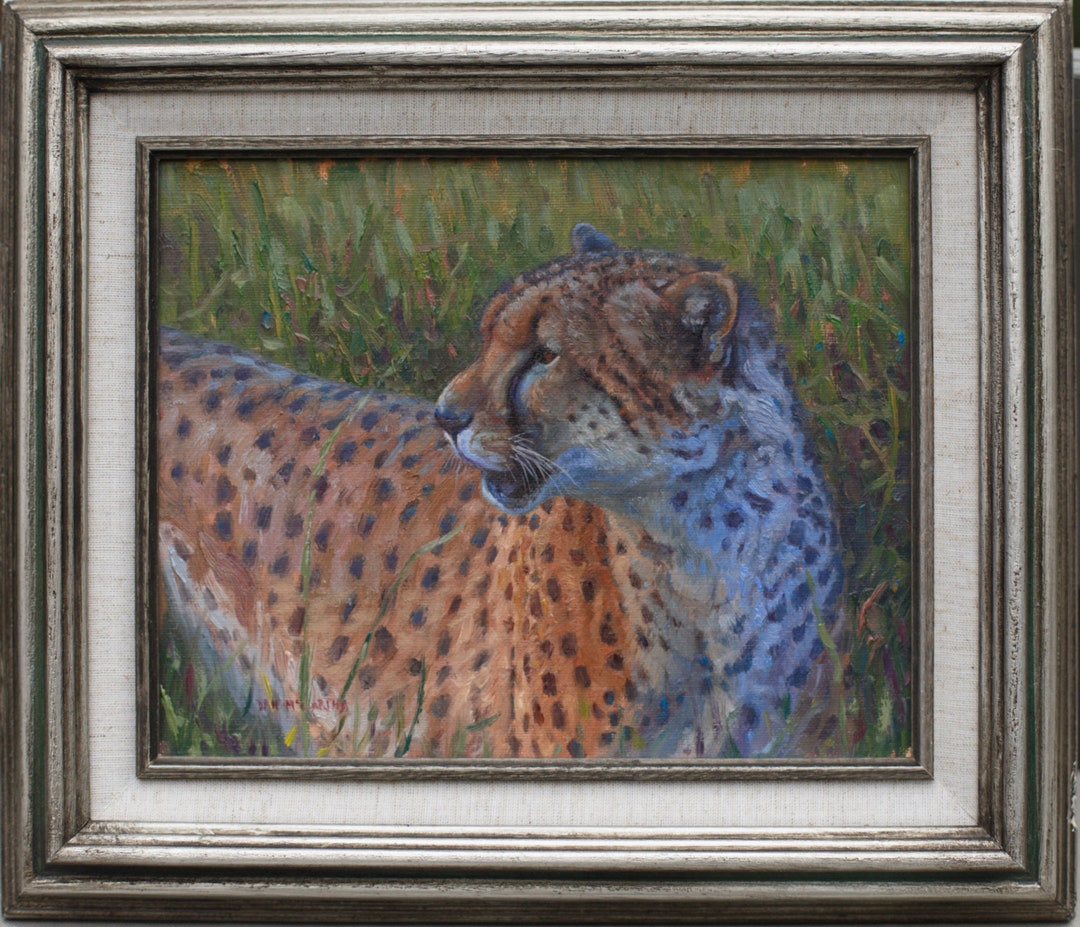 Cheetah Study original Oil on Canvas - Etsy