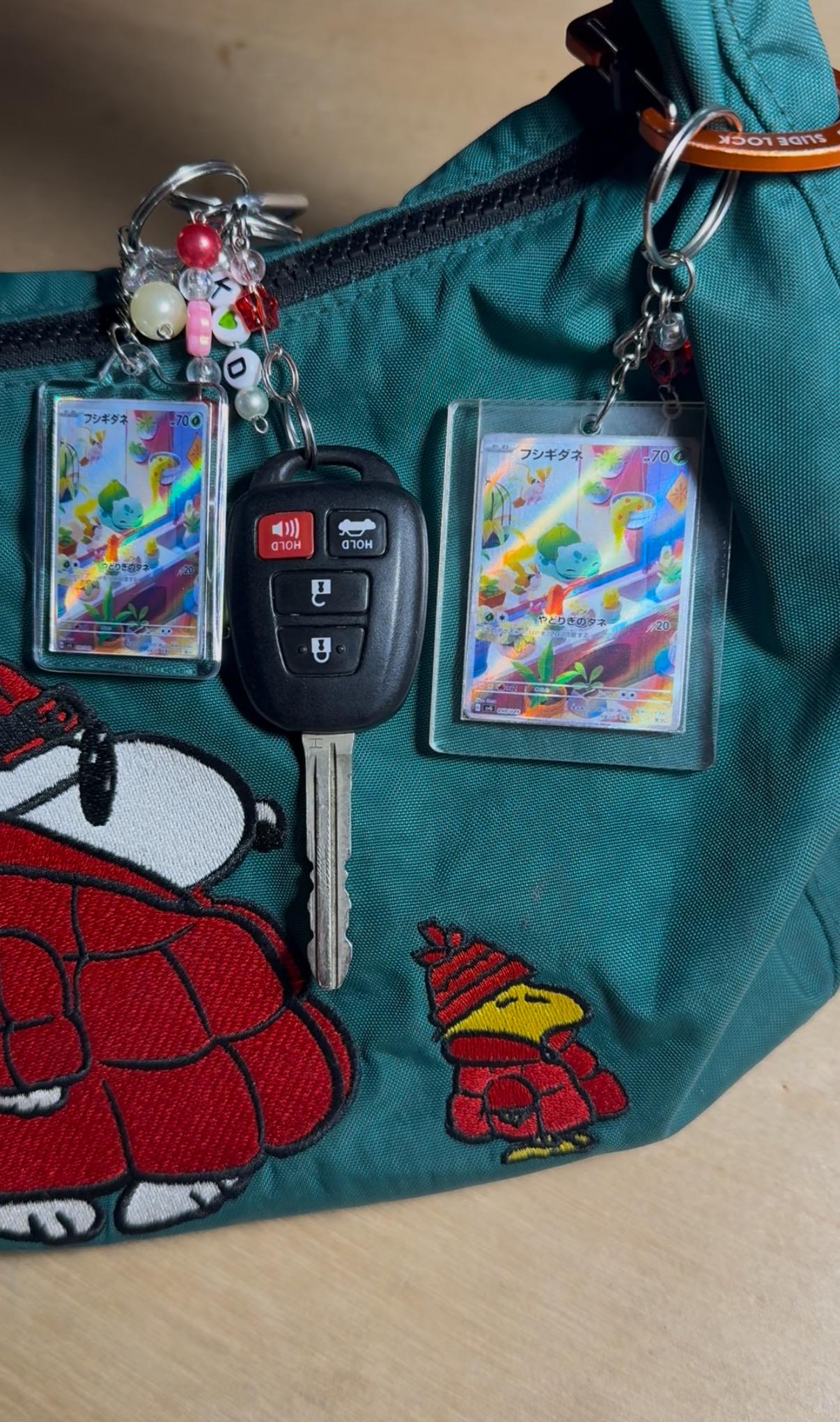 Custom Holographic TCG Card Keychain: Anime Poke Purse Charm - Etsy