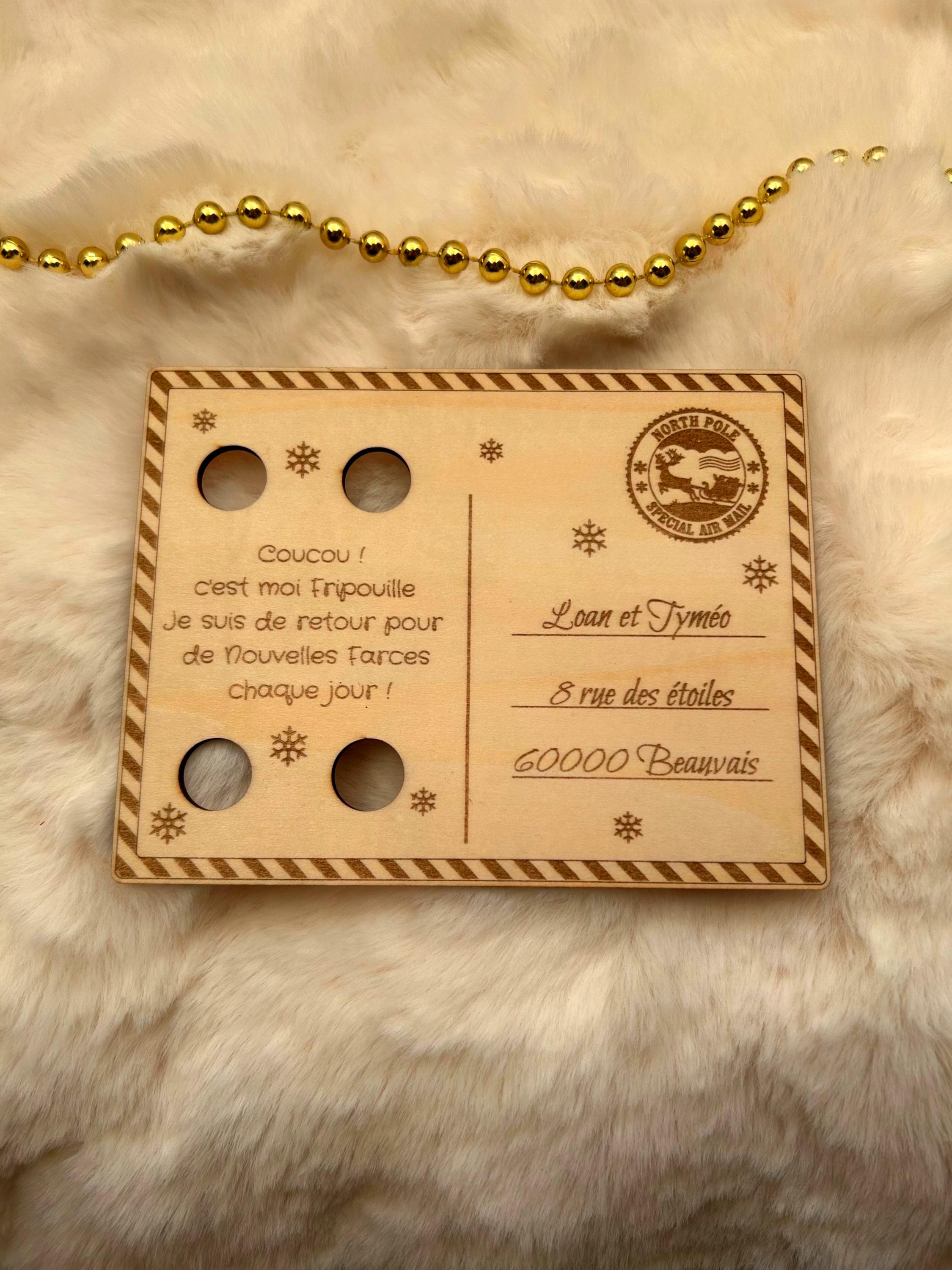 Personalized Wooden Card – Mischievous Elf – Return of the Christmas ...