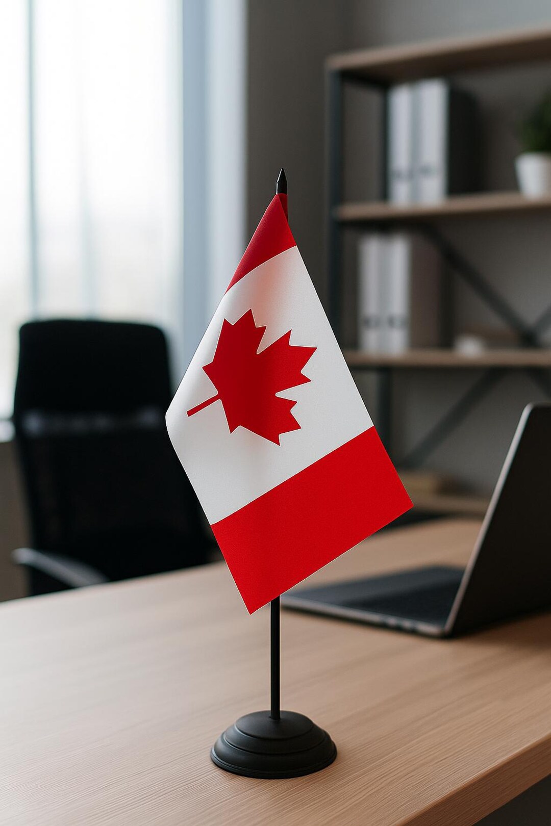 Personalized Canadian Flag Desk Decor – Patriotic Canada Day Art, Table ...