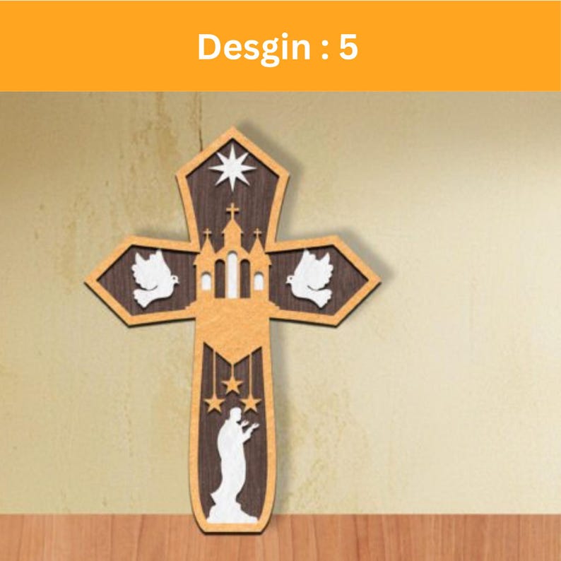 Laser Cut Nativity Cross SVG Bundle, 8 Designs, Religious Decor ...