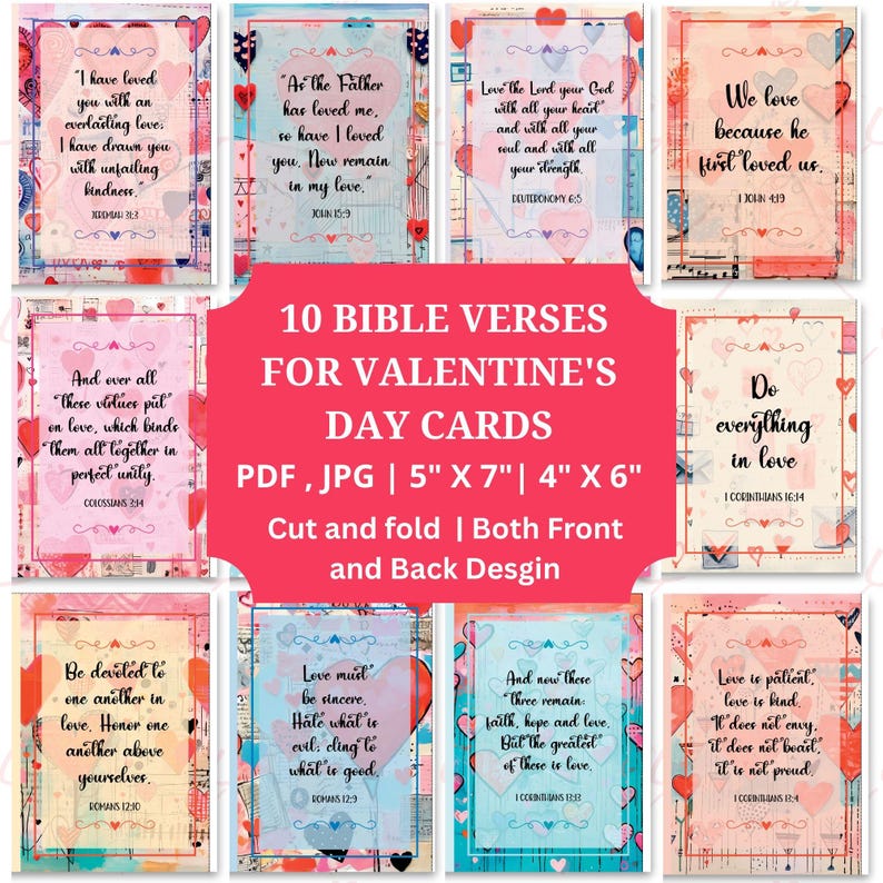 Valentine’s Day Bible Verse Cards, Christian Valentine Cards, Bible ...