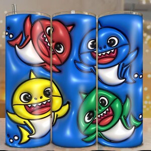 Baby Shark-inspired PNG | Cute Colorful Shark Family Clipart | Blue ...