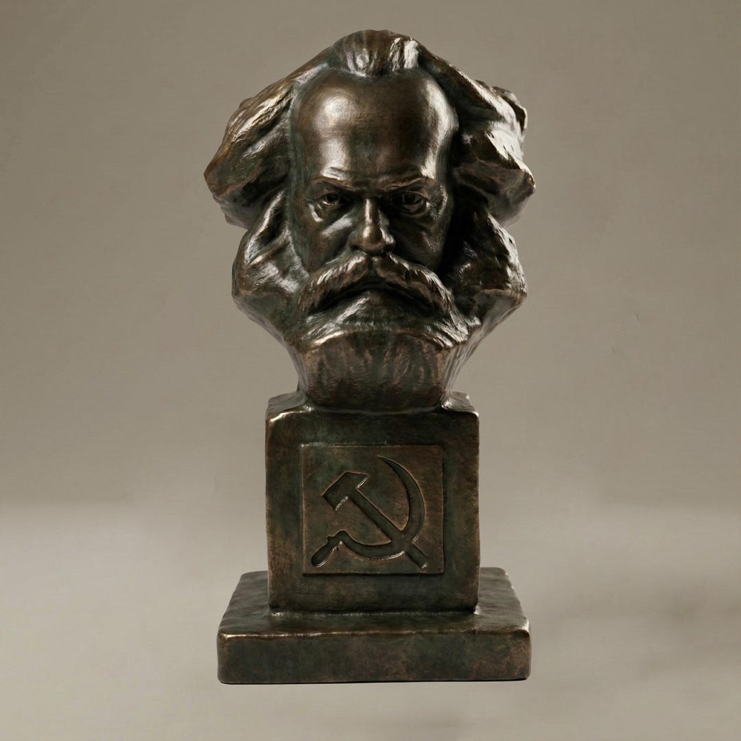 Karl Marx Statue | Stone Dust Resin Philosopher Bust (6 Inch) - Etsy