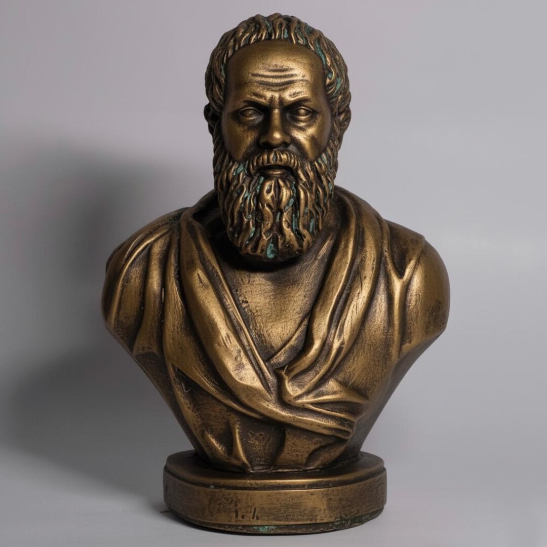 Socrates Bust Statue | 6 Inch Greek Philosopher, Stone Dust Resin - Etsy