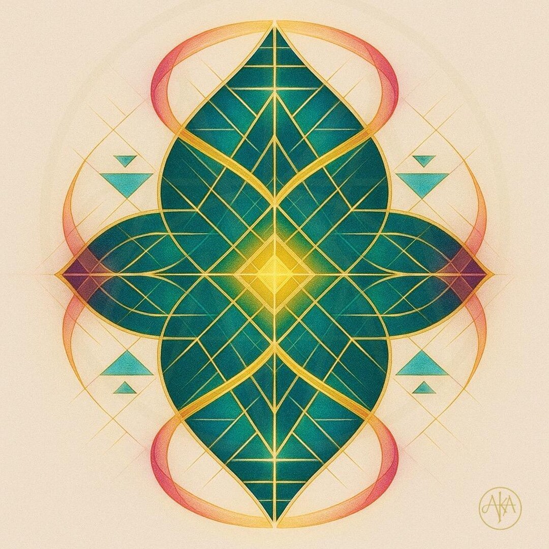 Heartleaf Compass A3 Square Edition – Heart Chakra Sacred Geometry ...