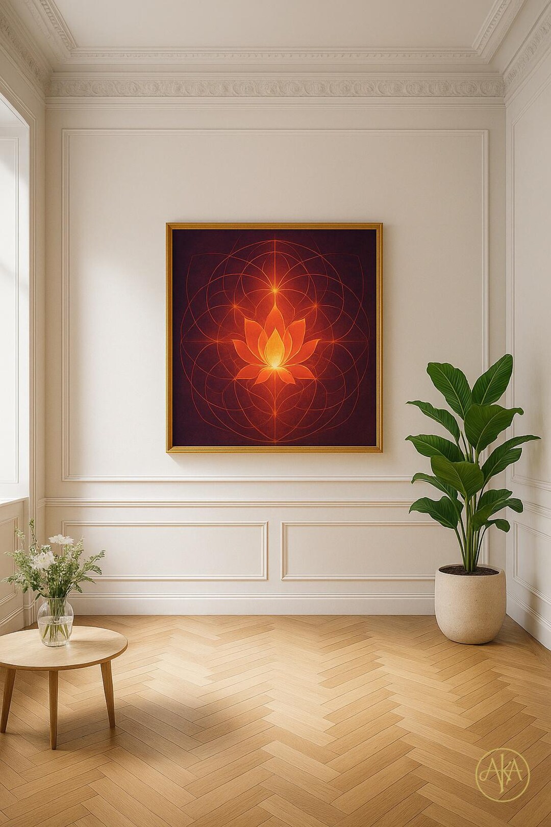 Sacred Geometry Lotus Poster: Womb Healing Art (digital Download) - Etsy
