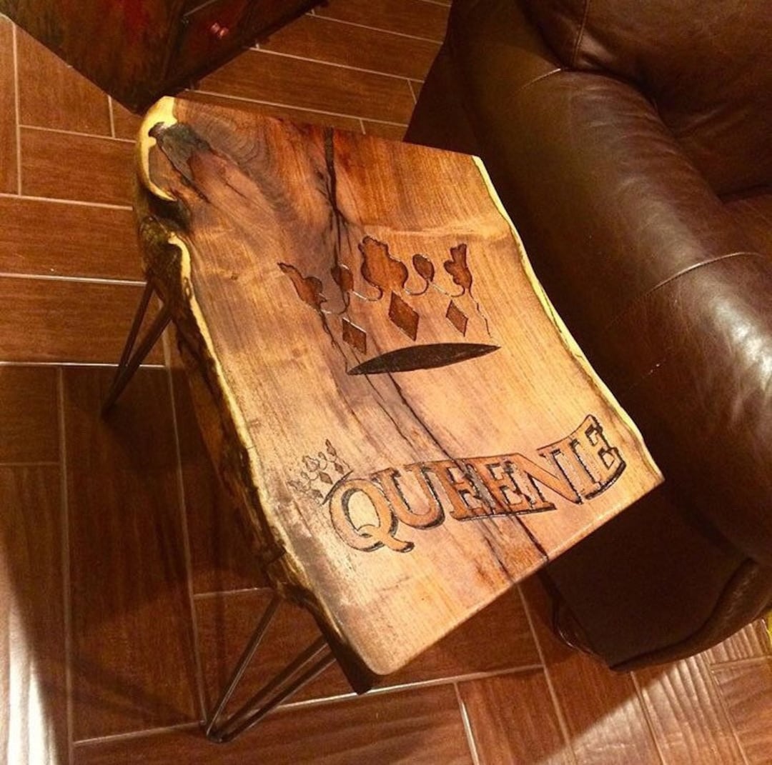 Wood Slab Table Custom With Your Logo, Live Edge Wood Table Coffee ...