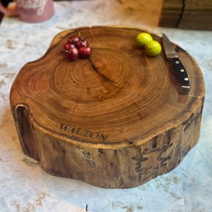 Stump Chopping Block or Wedding Cake Stand Combo 4 Thick Butcher Block ...
