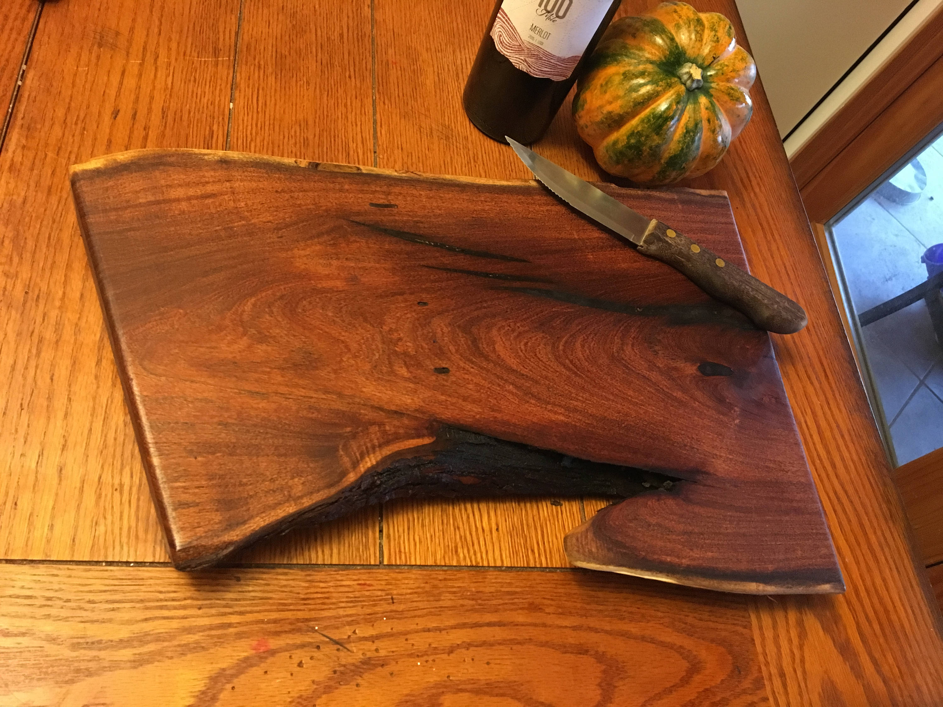 Wood Cutting Board Unique Rustic Cutting Board