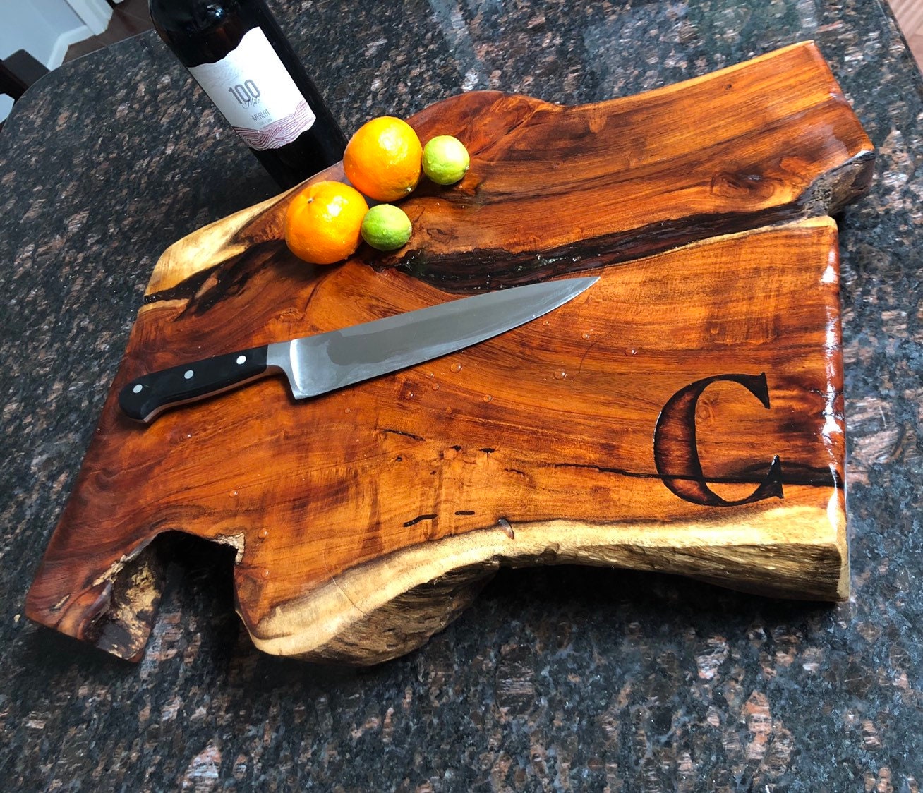 Live Edge Butcher Block Made From Sustainable Local Mesquite - Etsy UK