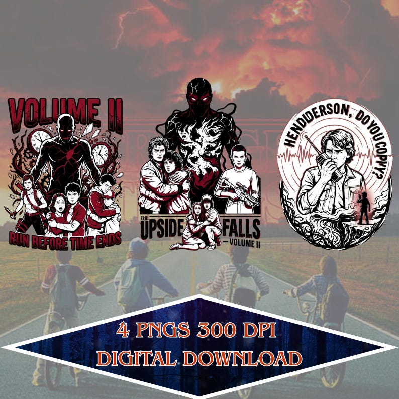 Stranger Things Inspired DTF PNG | Horror Sci-fi Shirt Design ...