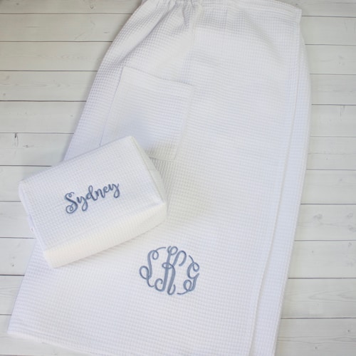 Monogrammed Terry Spa Wrap-bridesmaid Gift-graduation - Etsy