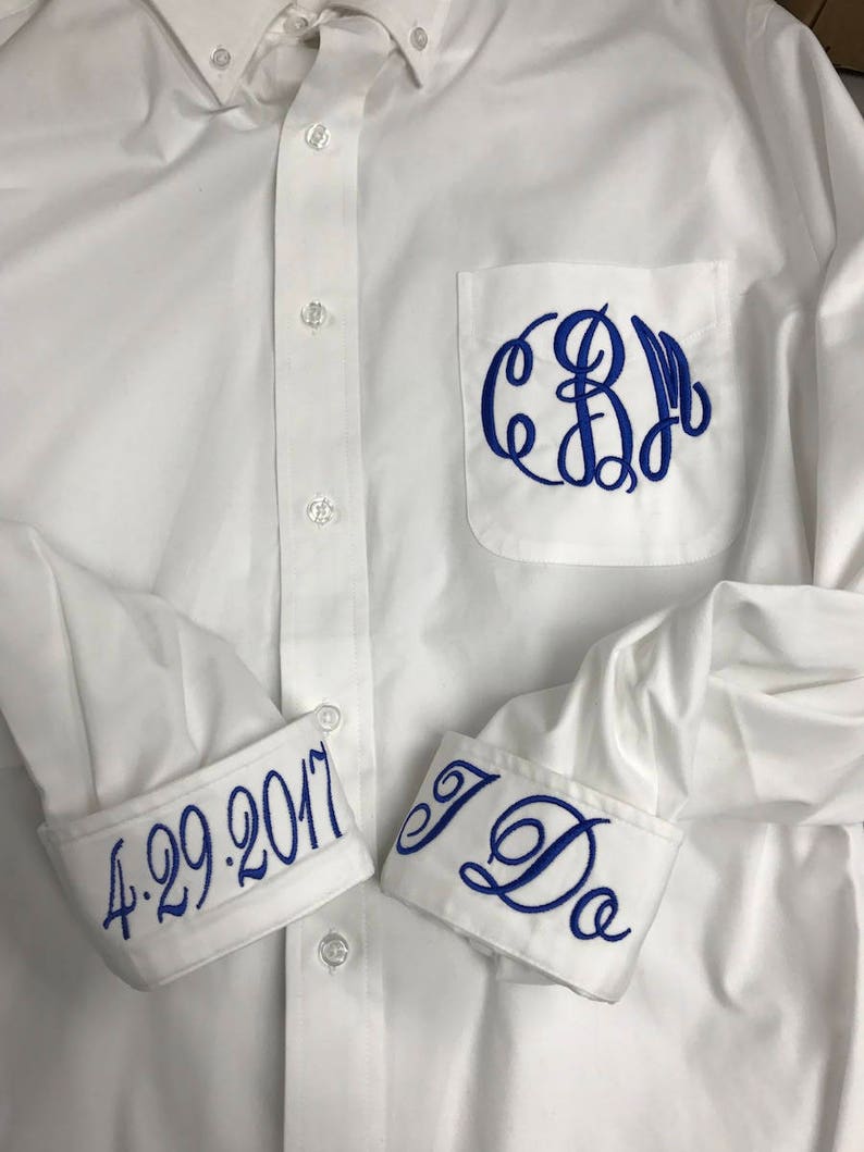 Monogrammed White Button Shirts Monogram Bridesmaid Shirts - Etsy